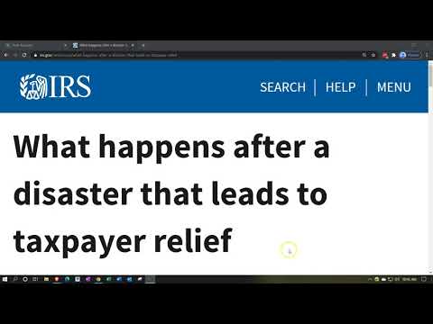 What happens after a disaster that leads to taxpayer relief