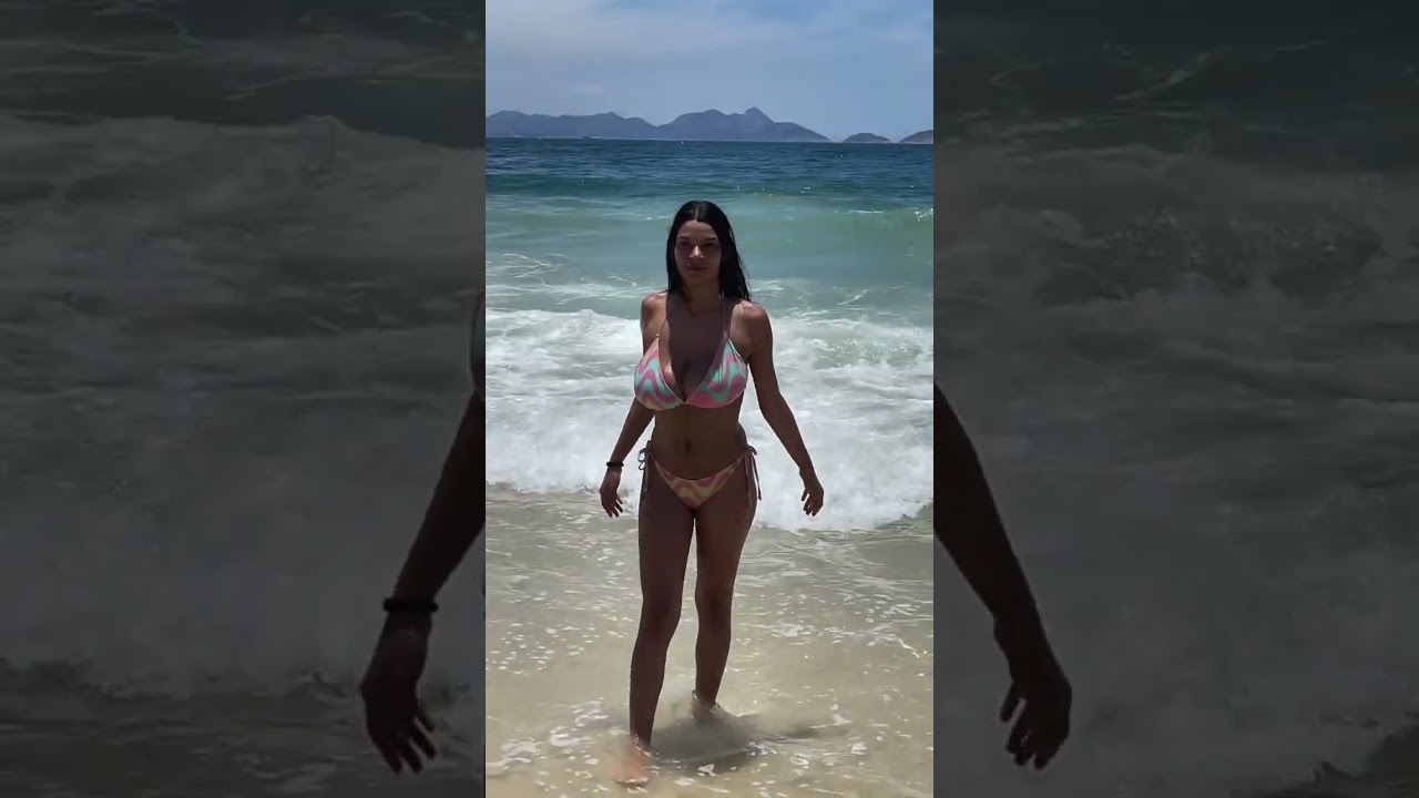 Leukstevrouwen on beach. Big cups size tits huge breast natural boobs busty girl giant melons
