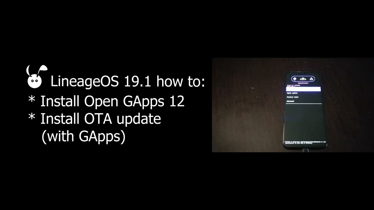 Install google apps (Open GApps 12) on LineageOS 19.1 and install OTA (preserving GApps) A/B device
