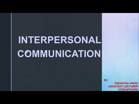 Interpersonal Communication skills in English