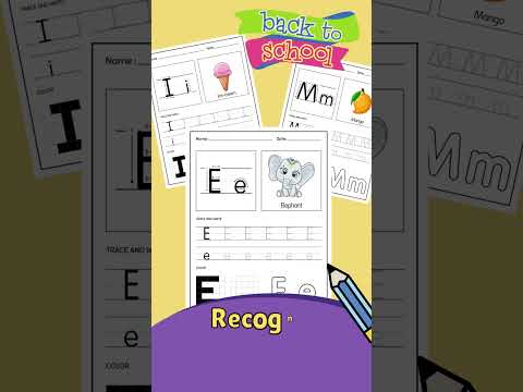 #preschool #Alphabet and #number #tracing and Coloring activity | #backtoschool #short