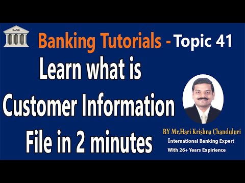 Learn What Is Customer Information File In 2 Minutes || Topic-41 || Banking Guru Tutorial