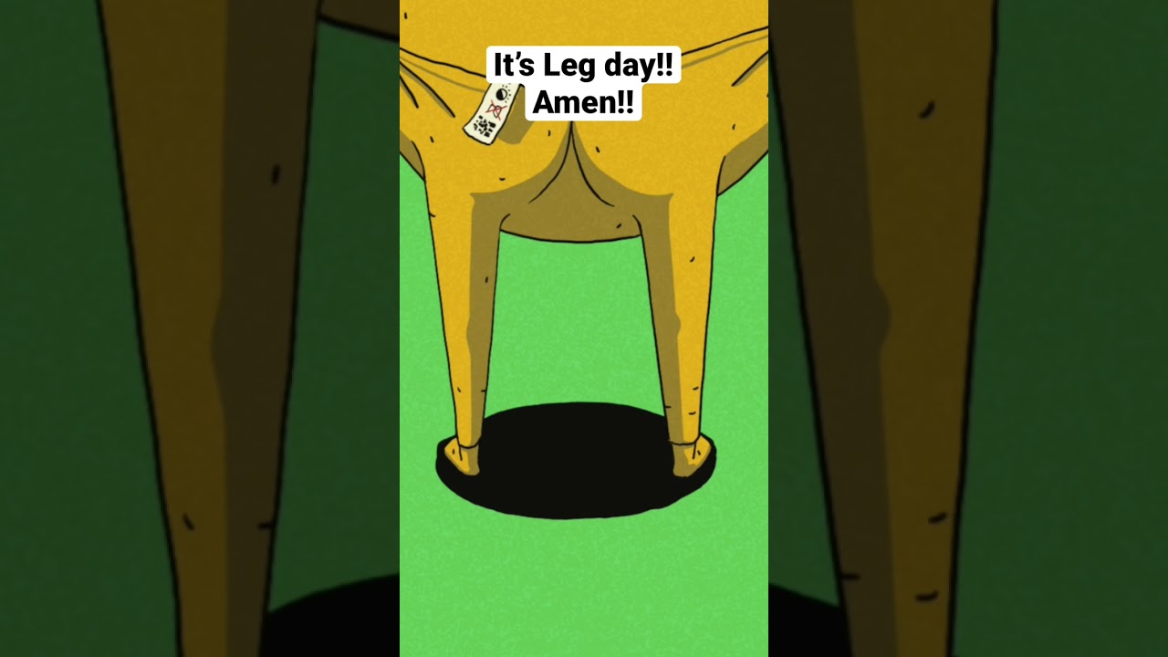 Leg day - spaceorbs #legdays #workout #art #illustration #cartoon #NFT #meme #lift #yoga #gym