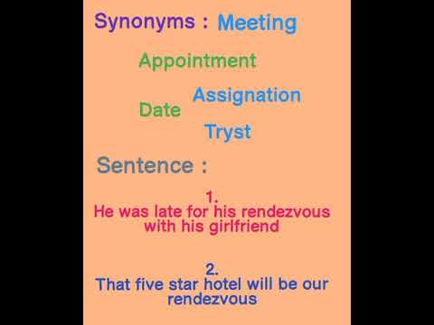 Rendezvous : meaning, pronunciation, synonyms and use in sentence #shorts #youtubeshorts