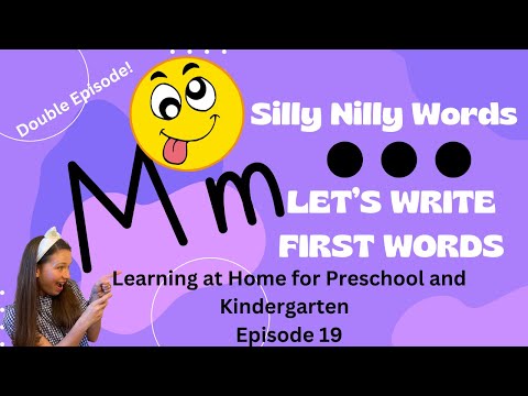 Spell and Write First words with Letter Mm for Kindergarten