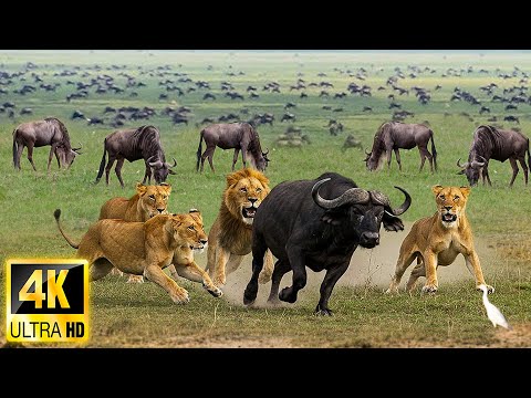 4K African Wildlife: Admire Wild Animals of Manyara, Tanzania - Stunning Moment With African Music