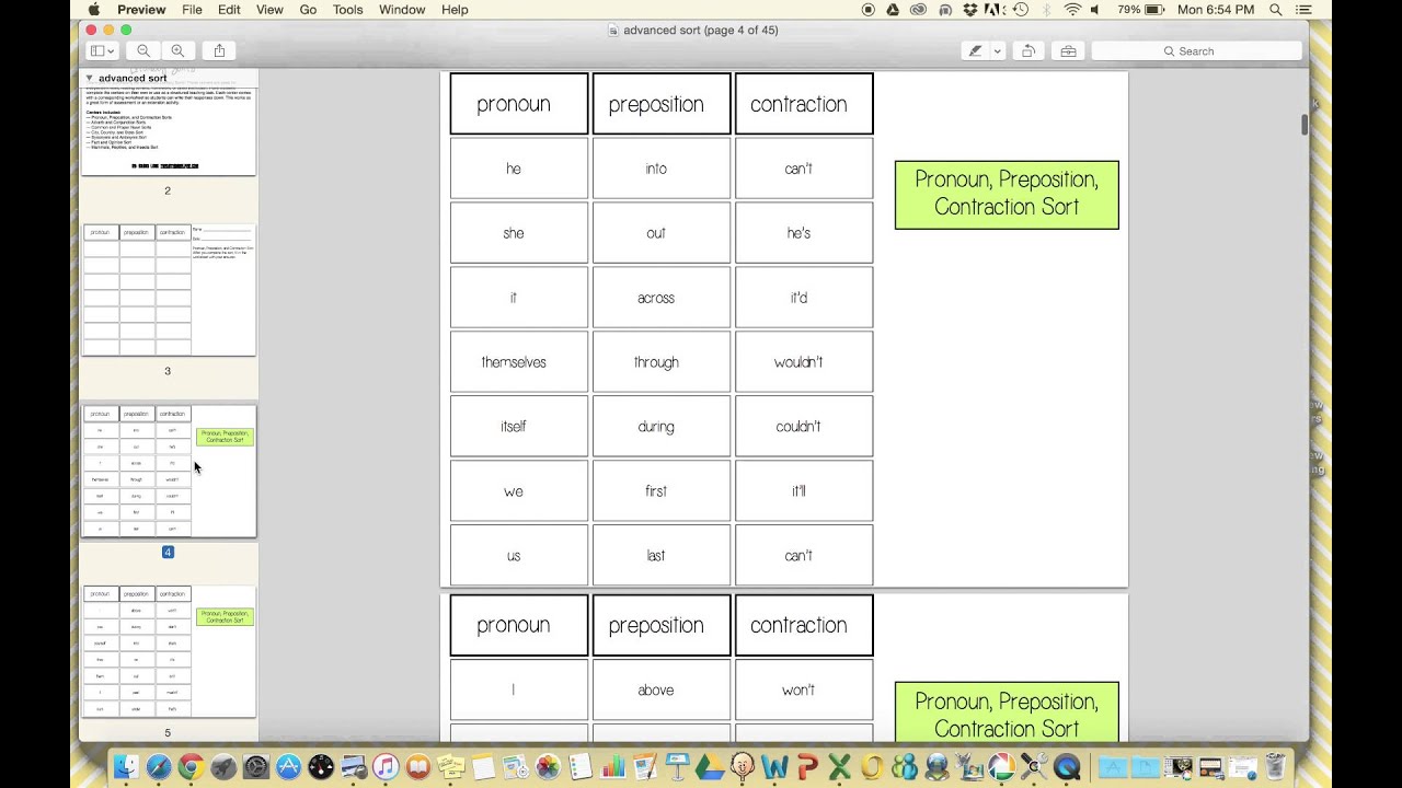 Product Preview -  Advanced Literacy Sorts