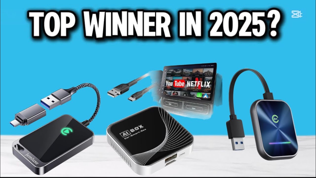 ✅TOP 5 Best Wireless CarPlay & AndroidAuto Adapters [2025] 🔥Fast, Easy Setup, NoLag, Plug & Play🚗