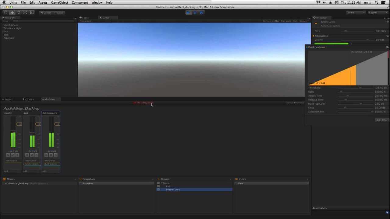Duck Volume Audio Effect - Unity Official Tutorials