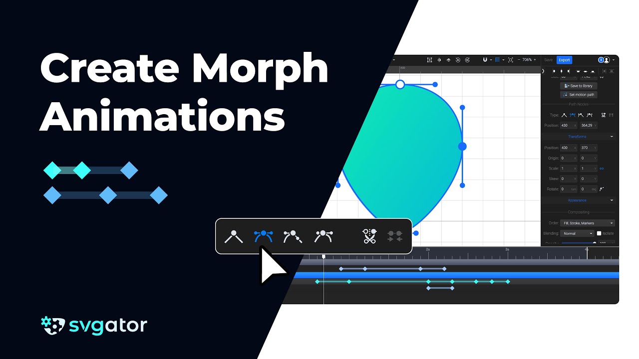 Create a Morph Animation: Circle to Pin to Heart with Easing | SVGator