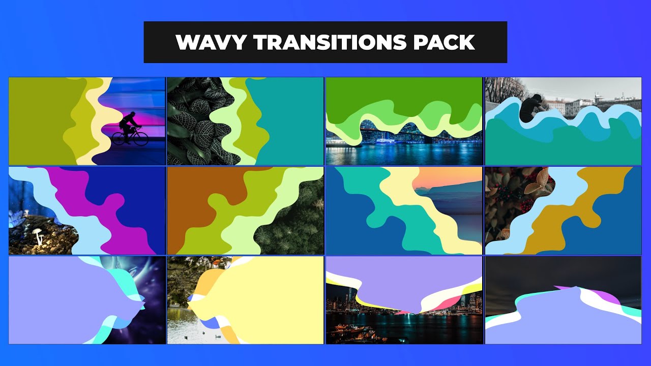 Wavy Transition Pack After Effects Template