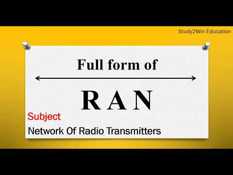 RAN ka full form | Full form of RAN in English | Subject - network of radio transmitters