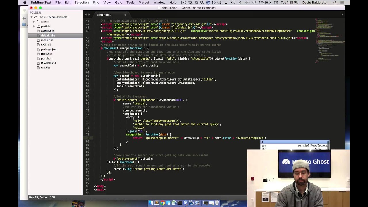 Add Search to Ghost using Twitter's Typeahead.js