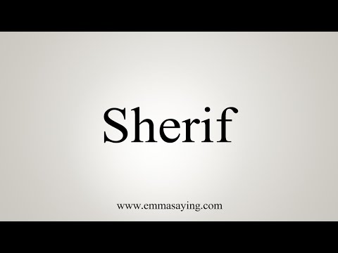 How To Say Sherif