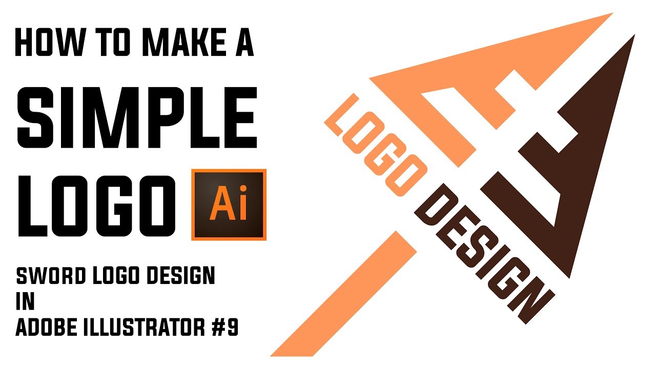 Adobe Illustrator Tutorial | Simple sword logo design | #9 | By Strong Graphics TV