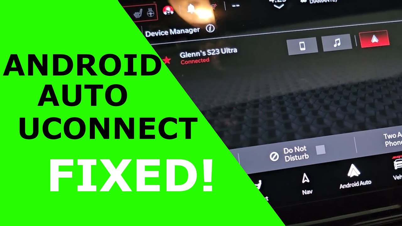 Android Auto Uconnect Wont Connect Problem - FIXED!