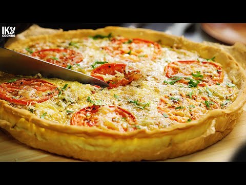 Savory egg custard in a open pastry shell | French Style Quiche recipe