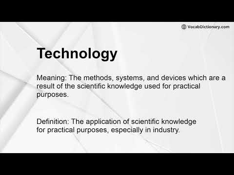 Technology Meaning