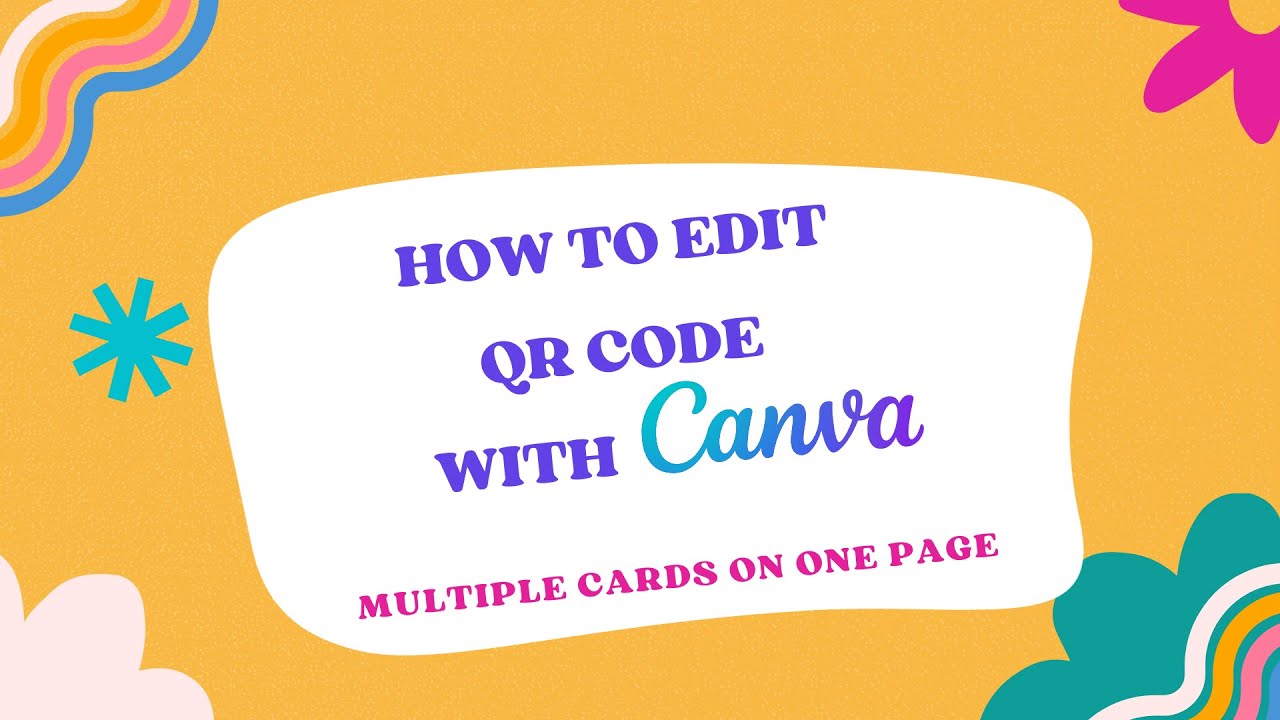How to edit QR code template with Canva (multiple cards on one page)