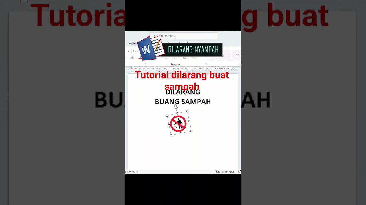 tutorial membuat gambar dilarang buang sampah #2025shorts #tutorial #monetization #fypyoutube #fyp