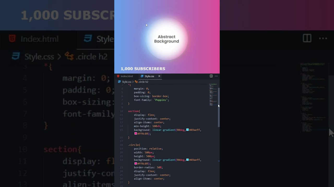 Stunning Abstract Background CSS♟ #shorts #css #style