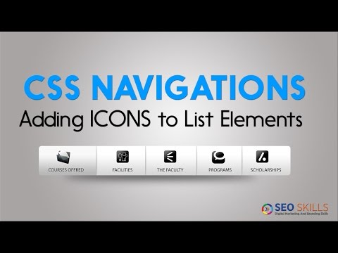 How to Add icons to List Elements in CSS- CSS Telugu Tutorial Video Lecture - Learn CSS: A ...
