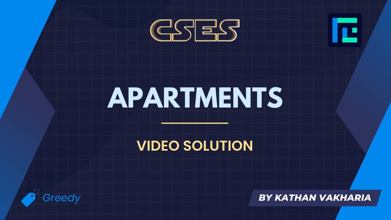Apartments | Video Solution | CSES Problemset | Sorting and Searching
