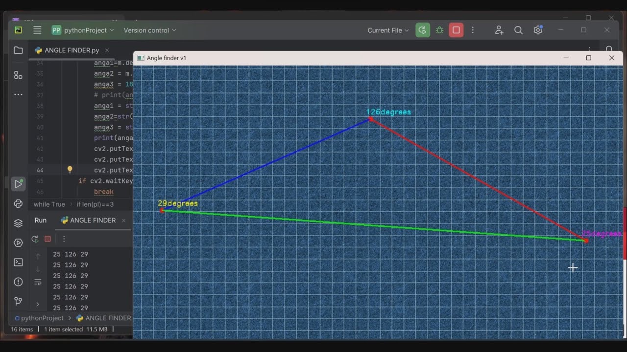 🐍 Python Script to Measure Triangle Angles from an Image 📐