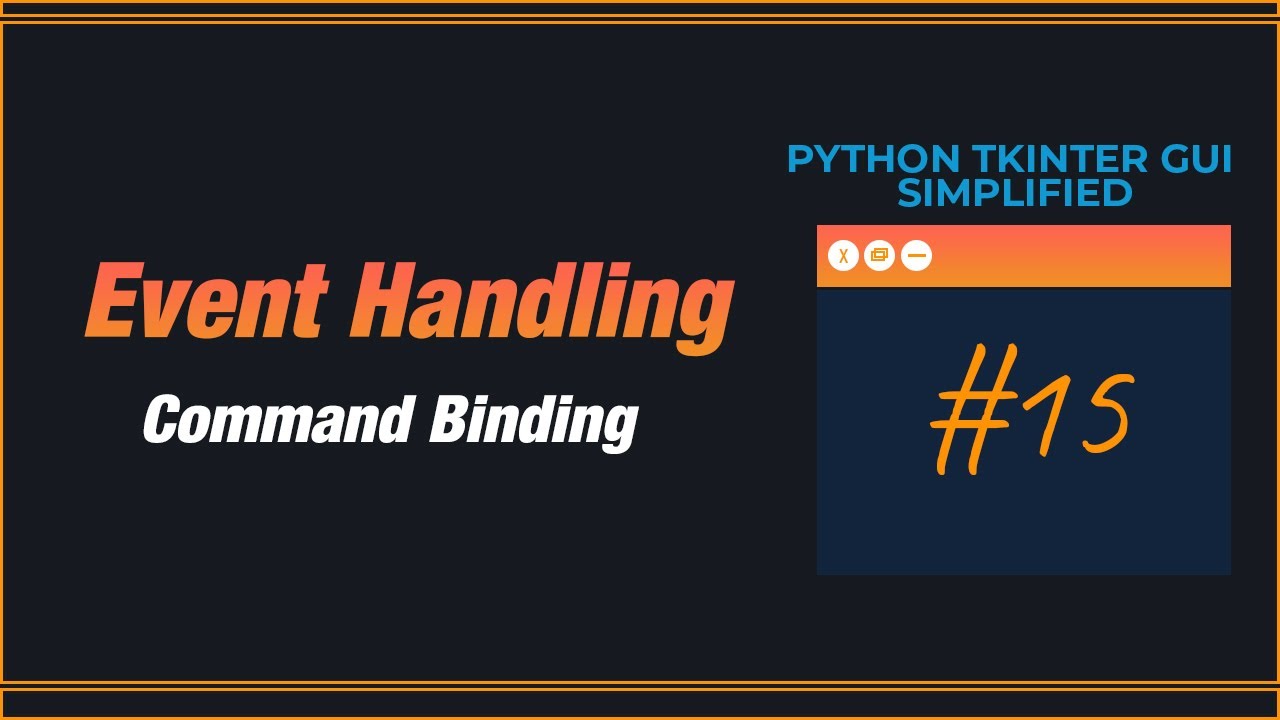 PYTHON TKINTER GUI SIMPLIFIED -  Event handling