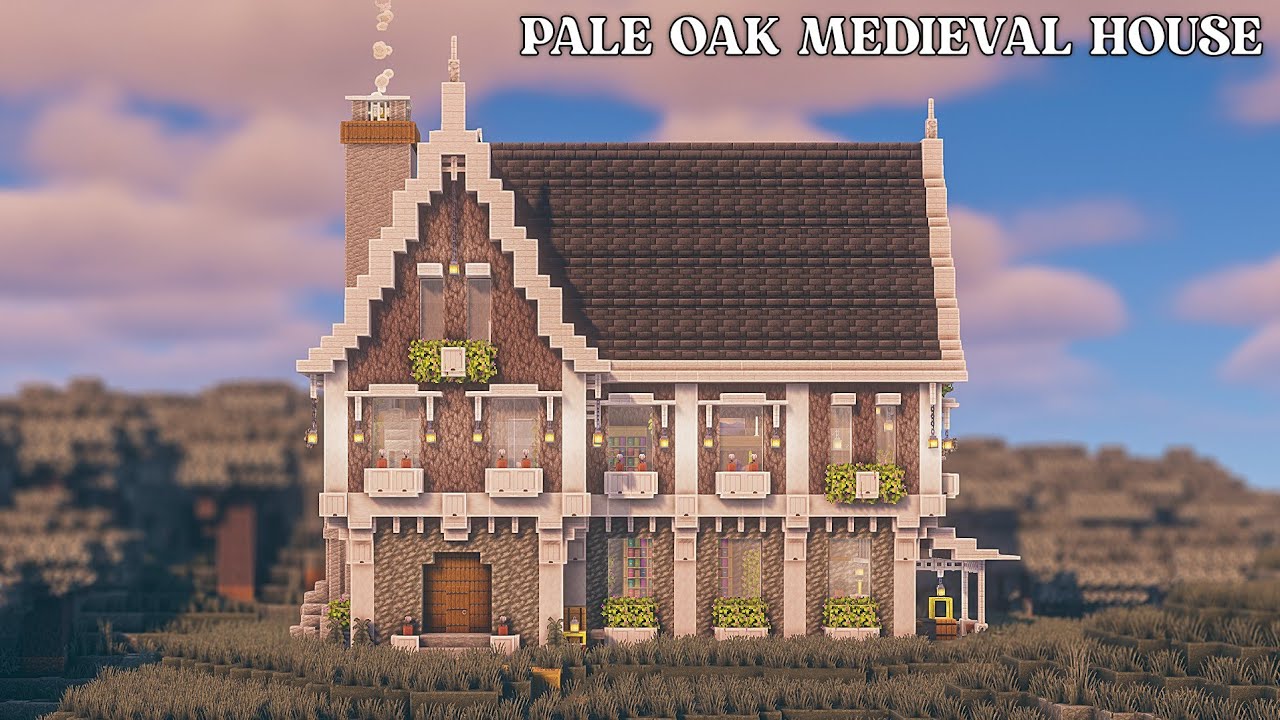 How To Build A Pale Oak Medieval House In Minecraft 1.21 || #7 ...