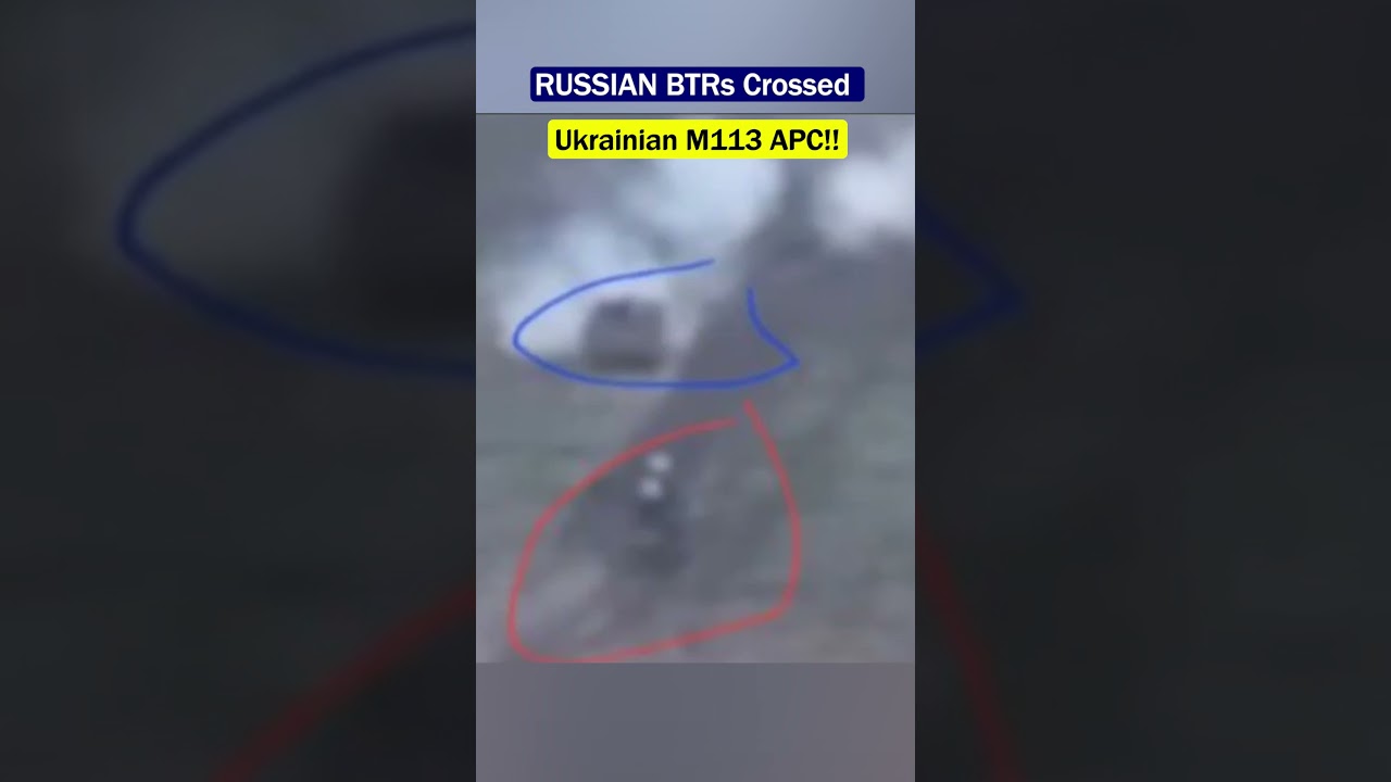 Bizarre Encounter: Russian BTR-82As Pass M113 APC on the Road!