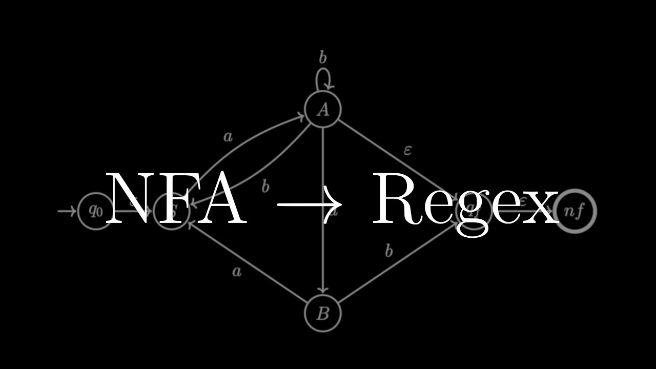 NFA to Regular Expression Conversion, and Example