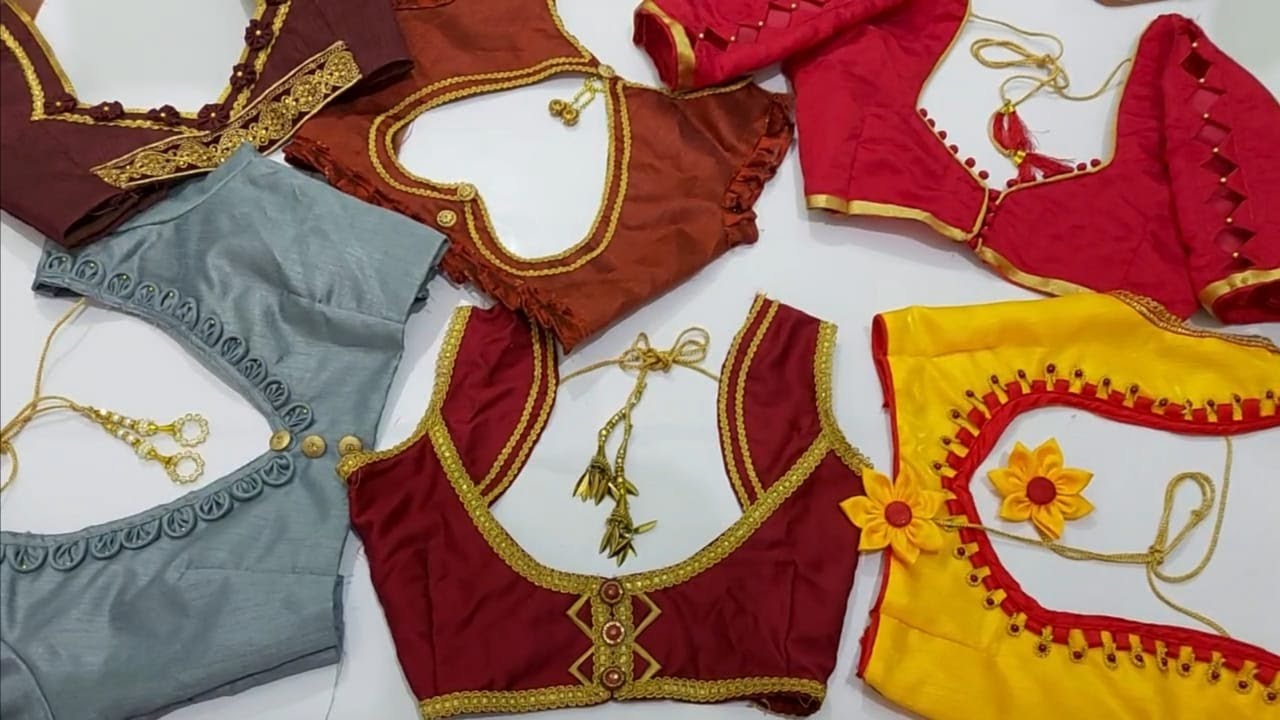 Latest Stylish and Designer Patch Work Blouse Back Neck Designs ...