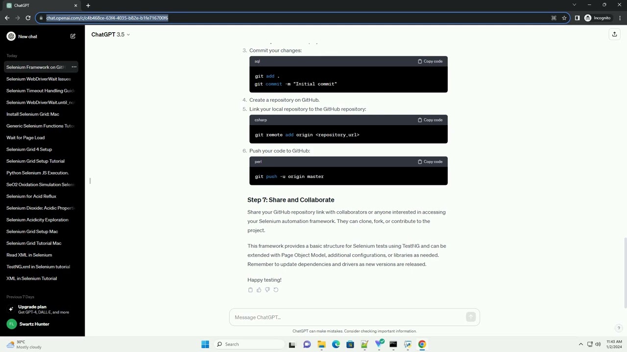 sample selenium automation framework github