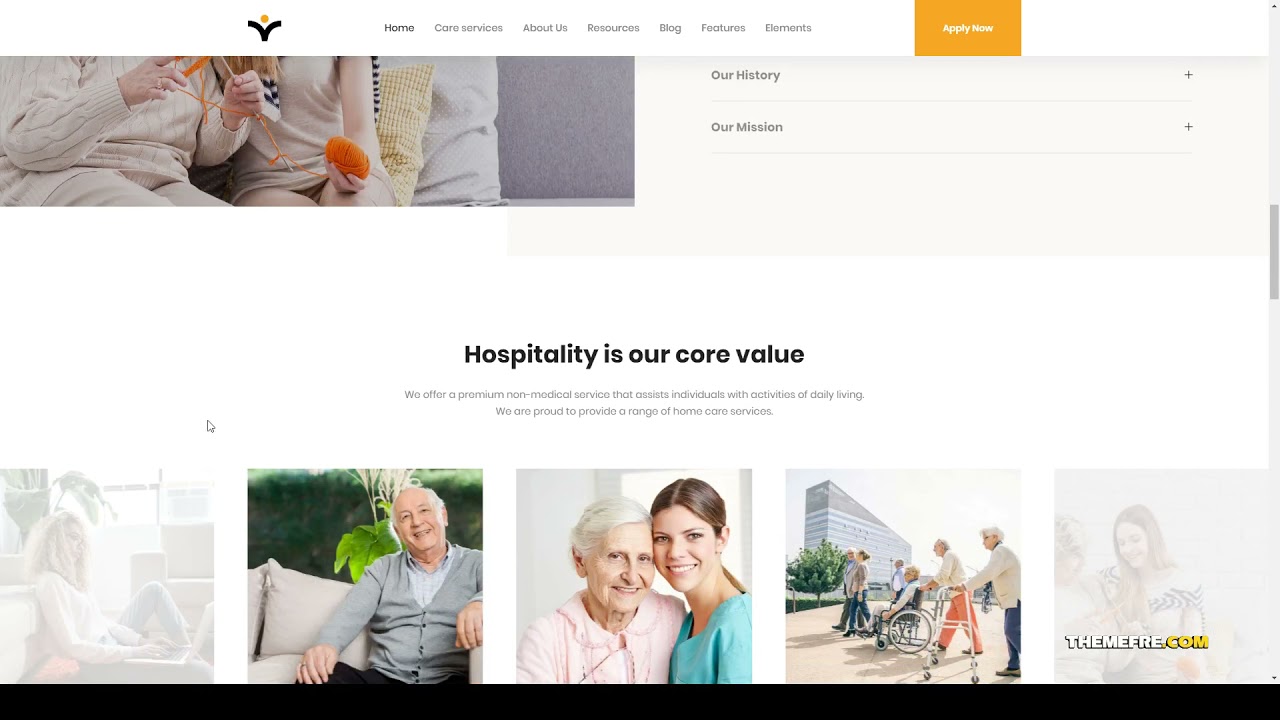 Curantis - Medical Care and Nursing WordPress health care blue Easy Create Website