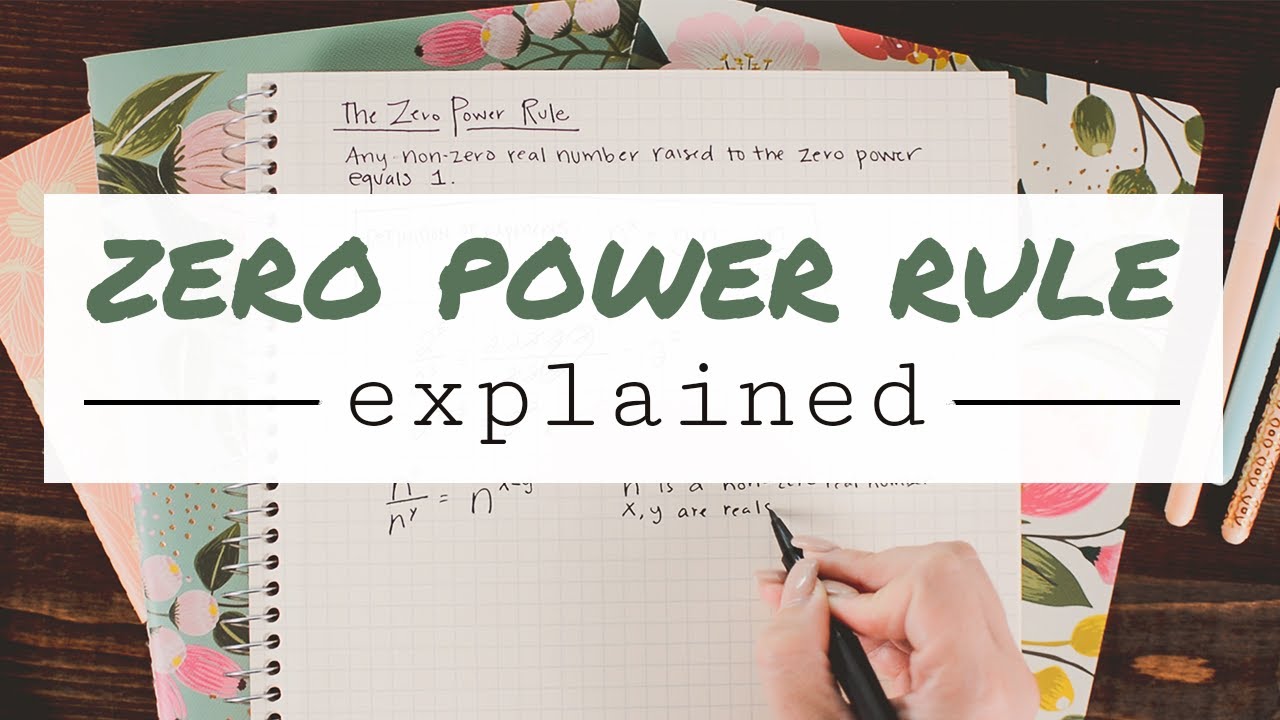 ZERO POWER RULE EXPLAINED + what is zero to the zero power? | Math Hacks
