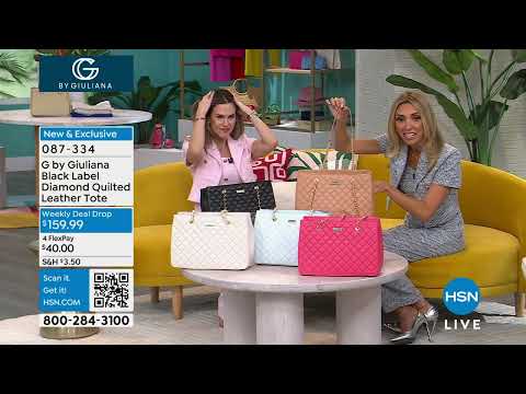 G by Giuliana Black Label Diamond Quilted Leather Tote