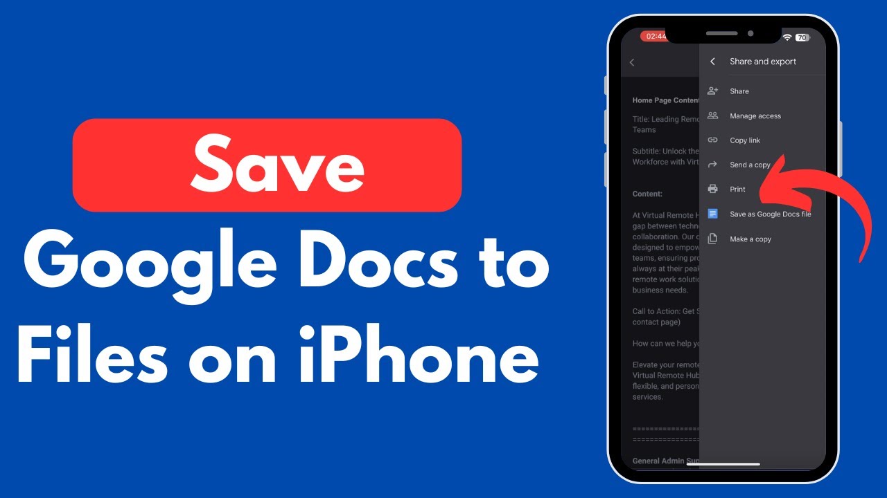 How to Save Google Docs to Files on iPhone (Quick & Simple)