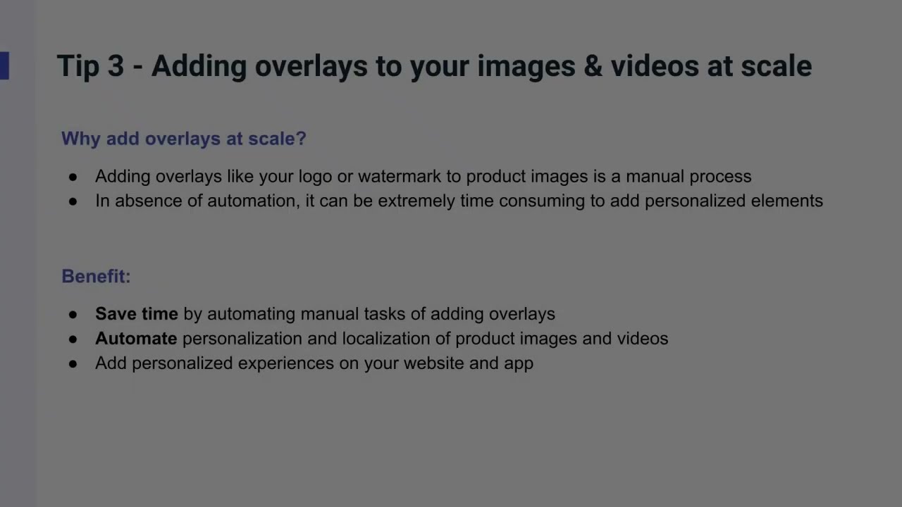 Tutorial - Adding Overlays on Images and Videos with Cloudinary at Scale