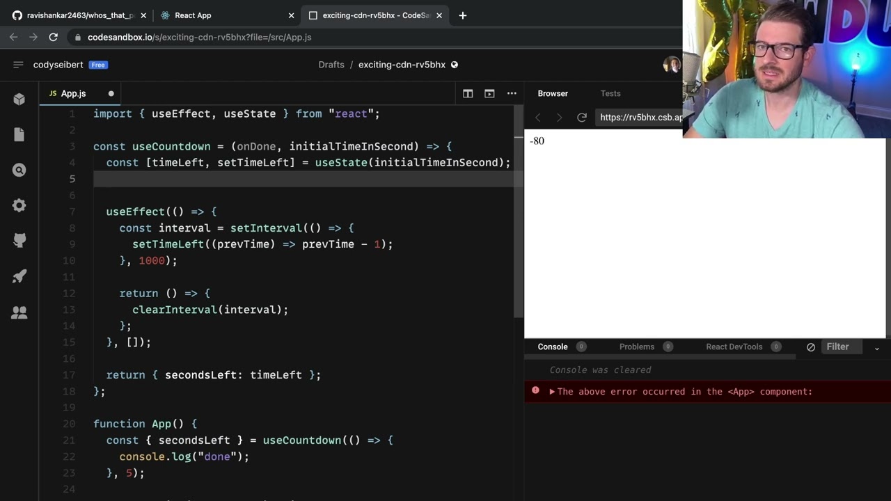 This challenge is a great react custom hook practice problem