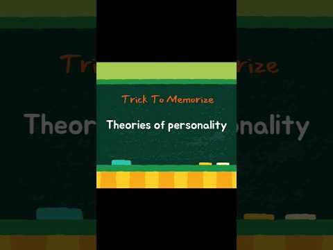 theories of personality | memorizing techniques | remember theories of personality #personality