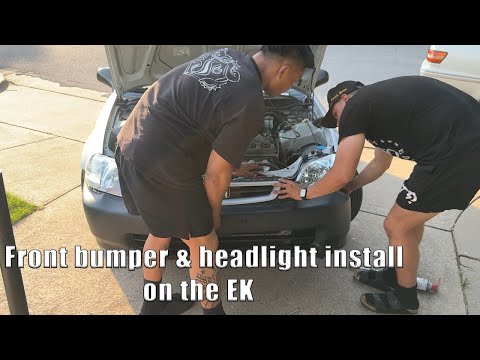 1998 Civic EK: New AC Belt, Recharge, Headlights & Front Bumper Install!