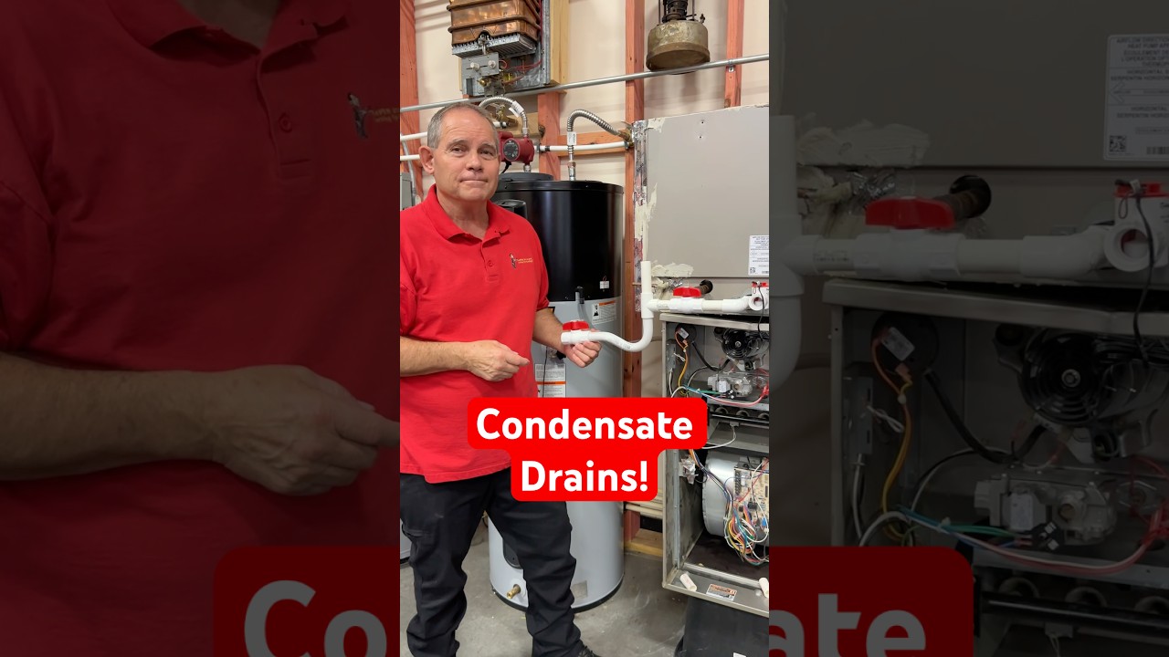 Watch my full length video on condensate drains out now! ⬆️ #plumbing #ac #shorts #condensatedrain