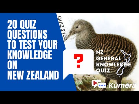 New Zealand General Knowledge Quiz - 20 Questions #NZQUIZ No.2100 #Kūmēra