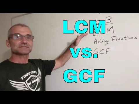 LCM vs. GCF What is a Least Common Multiple and a greatest Common Factor
