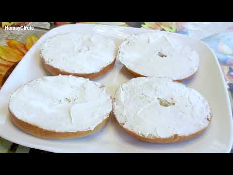 Bagel Cream Cheese (Bagel Recipe) - Hot Bagels w/ Cream Cheese - Bagel Breakfast Ideas - Homeycircle