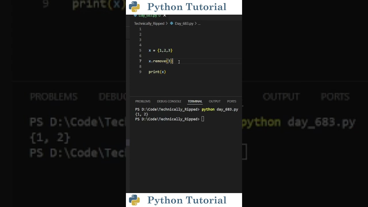 Modifying Python Sets | Python Tutorial