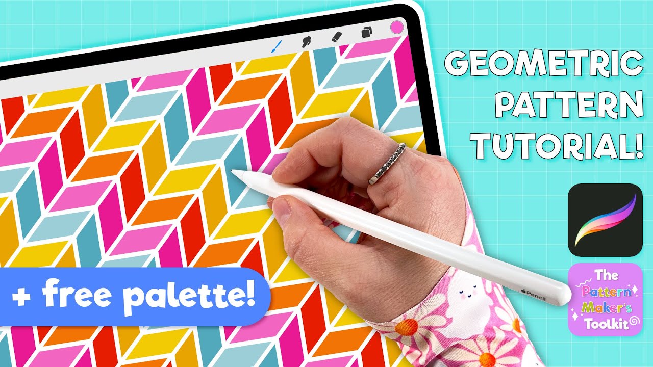 Make a Diagonal Herringbone Pattern in Procreate | Simple & Stylish Geometric Tutorial