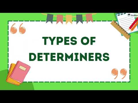 Determiners Video Lecture - English Class 8