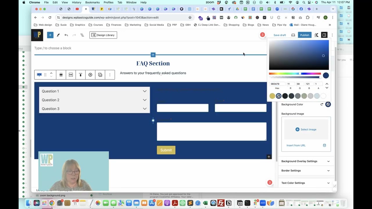 How to make an accordion block with a contact form using Kadence Blocks